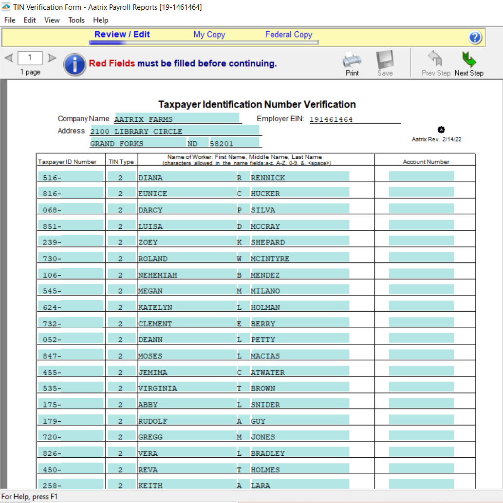 How To File A TIN Verification Form Using Aatrix - Aatrix
